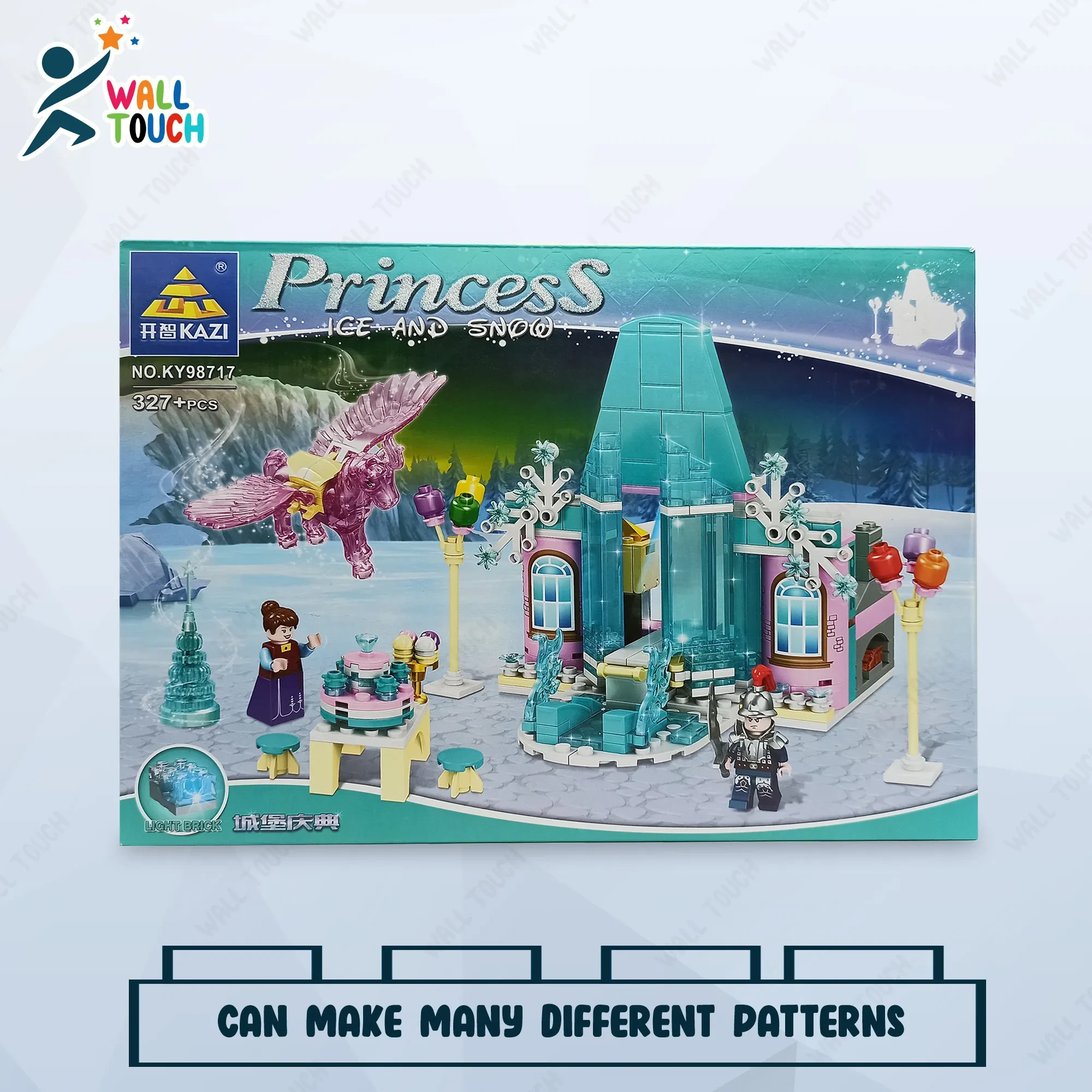 Princess Ice & Snow Play and Learn Educational Blocks For Kids - 327 Pcs
